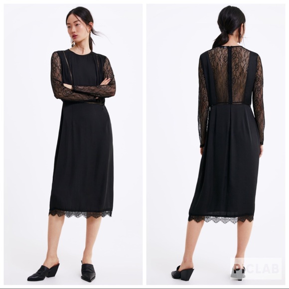 Zara | Dresses | Nwt Zara Contrasting Lace Dress | Poshmark